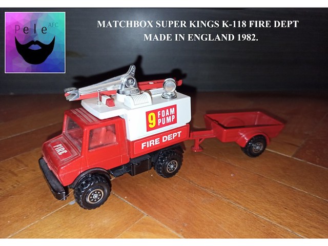 Matchbox Super Super Kings Unimog Fire Dept 1982.