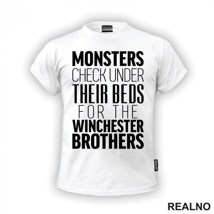 MONSTER CHECK UNDER THEIR BEDS FOR THE WINCHESTER BROTHERS - SUPERNATURAL - MAJICA
