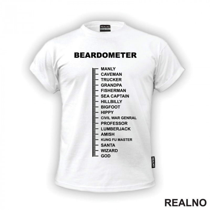 BEARDOMETER - ILLUSTRATION - BRADA - BEARD - MAJICA