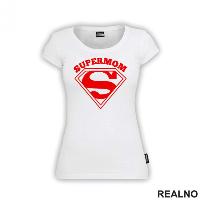 SUPERMOM - RED LOGO - MAMA I TATA - LJUBAV - MAJICA