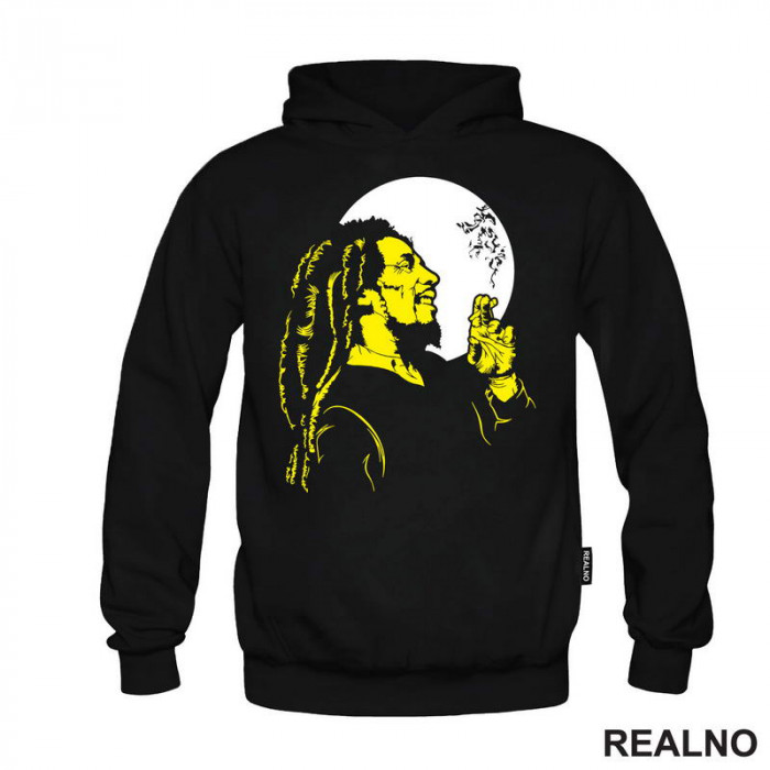 BOB MARLEY SIHLOUETTE - YELLOW AND WHITE - MUZIKA - DUKS