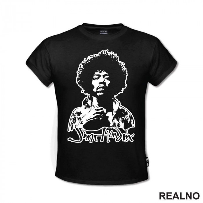 HEAD JIMI HENDRIX SILHOUETTE - MUZIKA - MAJICA
