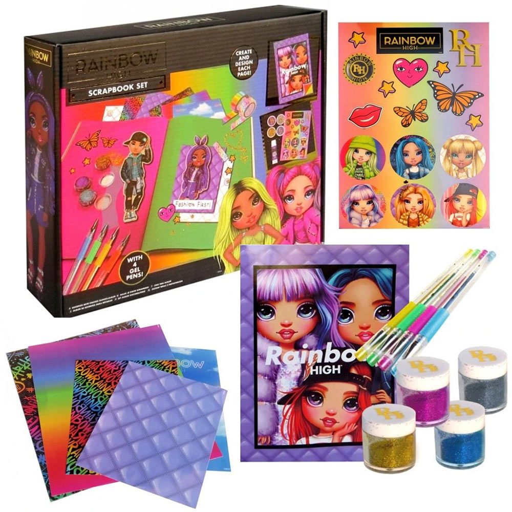 Rainbow High kreativni set sa olovkama, stikerima i dodacima