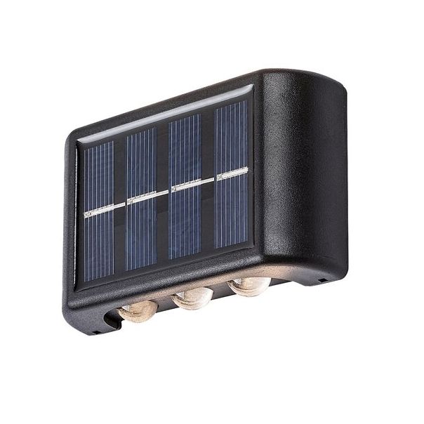 RABALUX Solarna rasveta Kangton crna, LED 1,2W