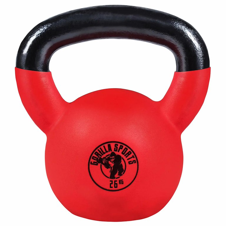 GORILLA SPORTS Rusko zvono sa neoprenom 26 kg crveno-crno