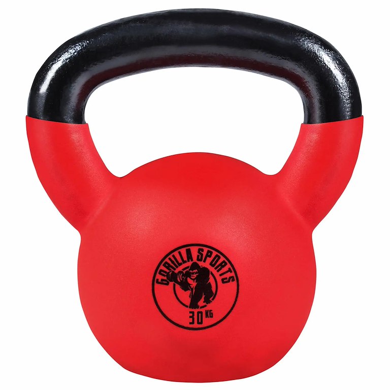 GORILLA SPORTS Rusko zvono sa neoprenom 30 kg crveno-crno