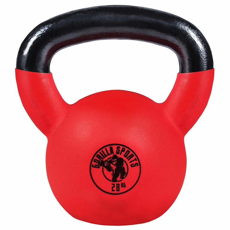 GORILLA SPORTS Rusko zvono sa neoprenom 28 kg crveno-crno