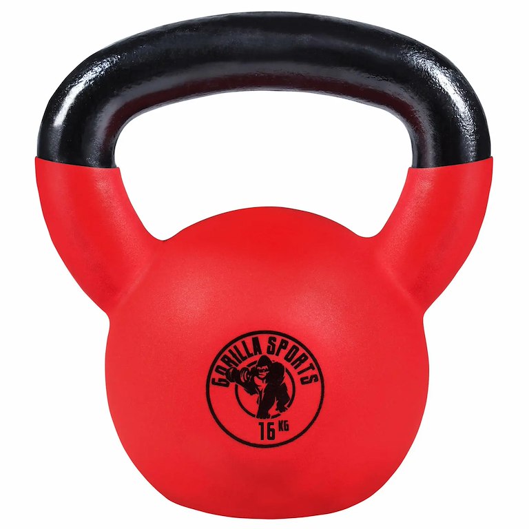 GORILLA SPORTS Rusko zvono sa neoprenom 16 kg crveno-crno