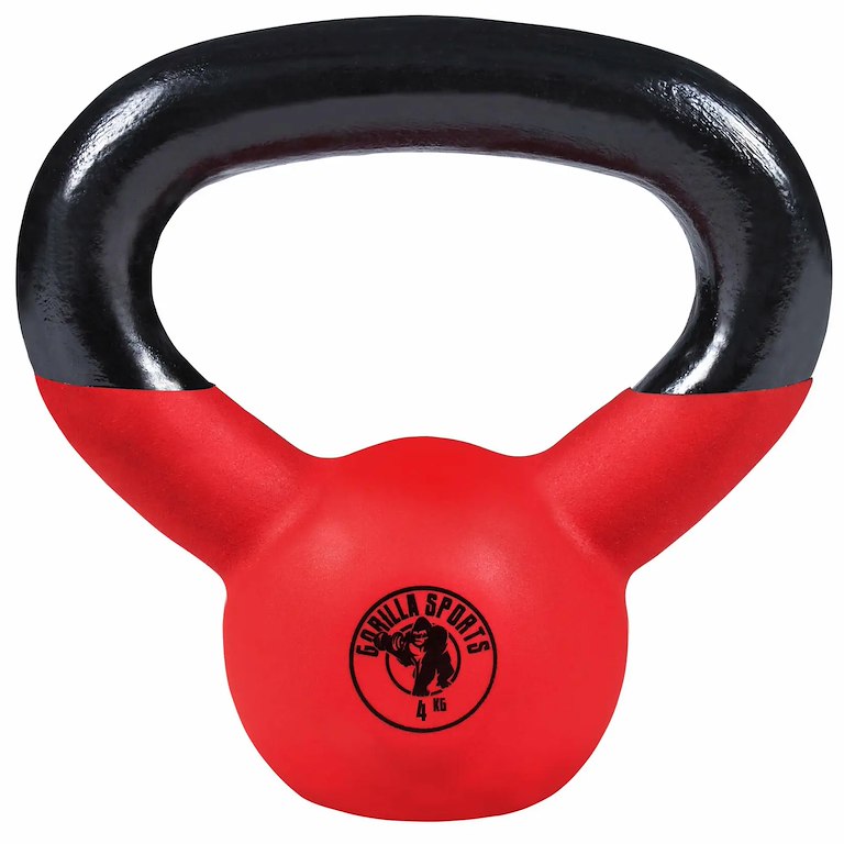 GORILLA SPORTS Rusko zvono sa neoprenom 4 kg crveno-crno
Rusko zvono za efikasan i intenzivan trening celog tela