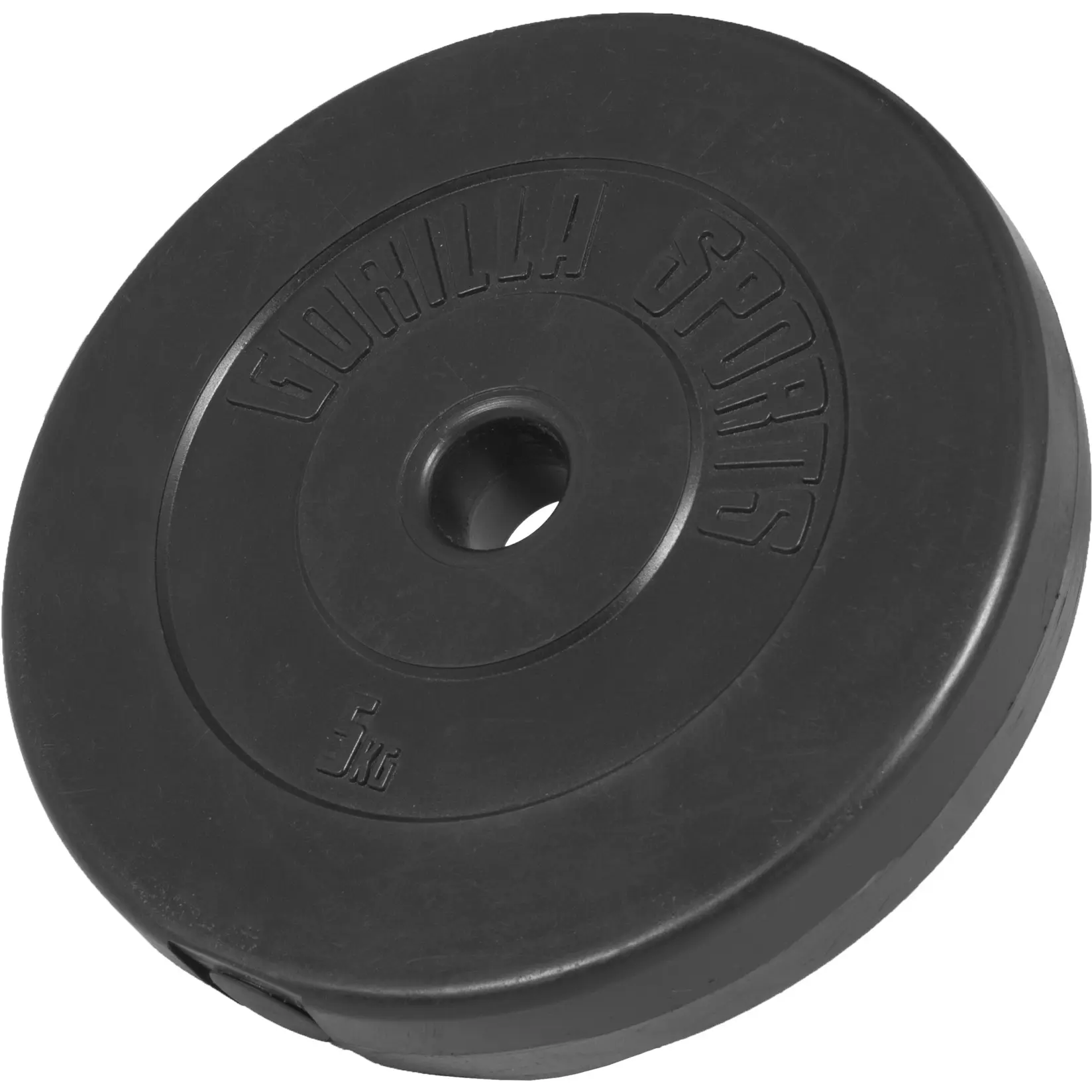 GORILLA SPORTS Teg obložen plastikom 5 kg crni