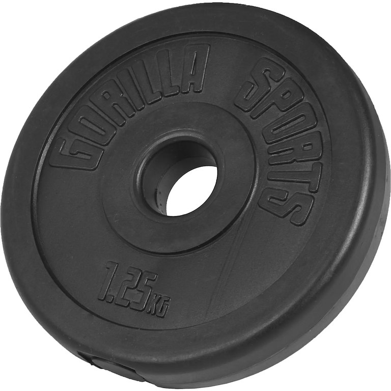 GORILLA SPORTS Teg obložen plastikom 1.25 kg crni