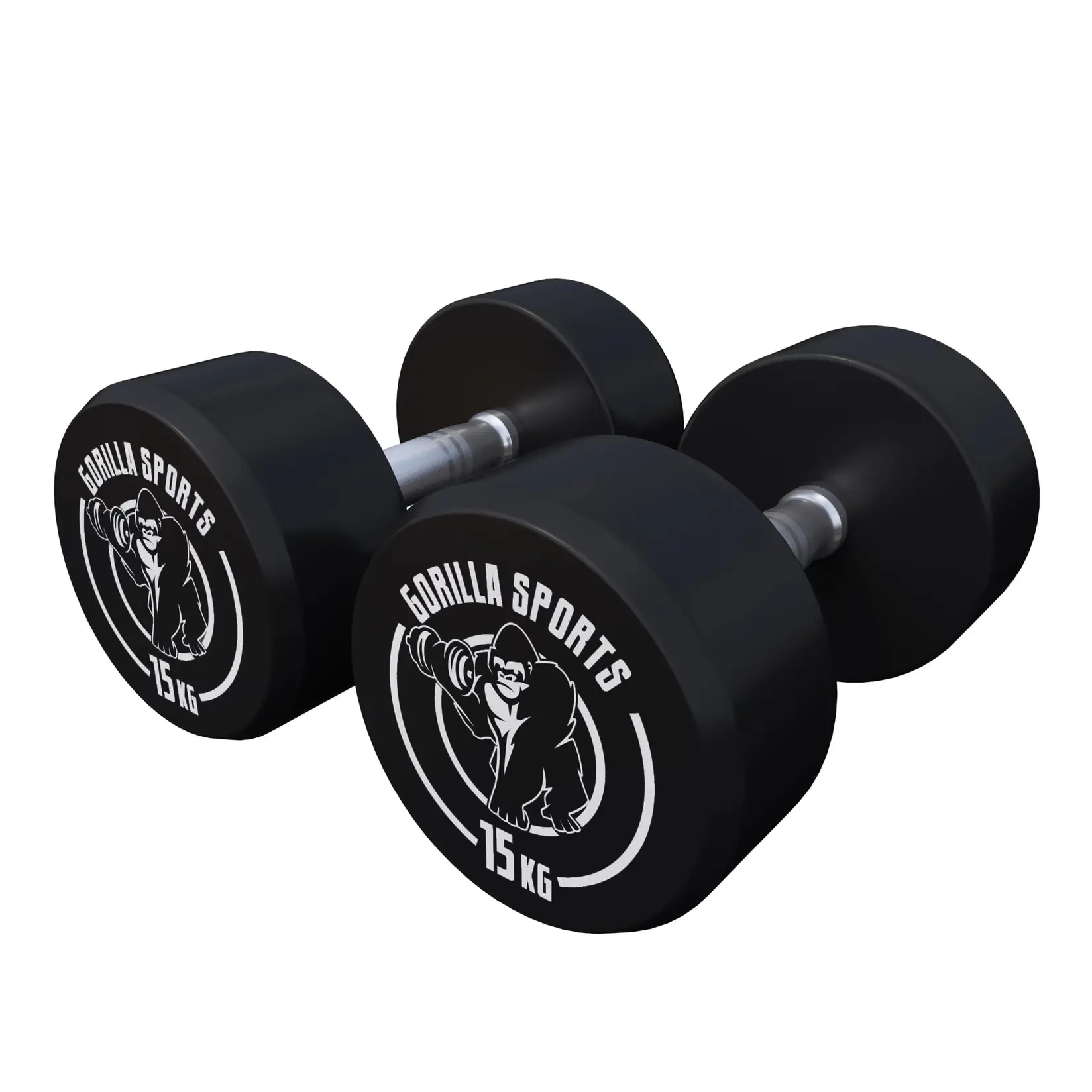 GORILLA SPORTS Bučice gumirane okrugle 2 x 15 kg