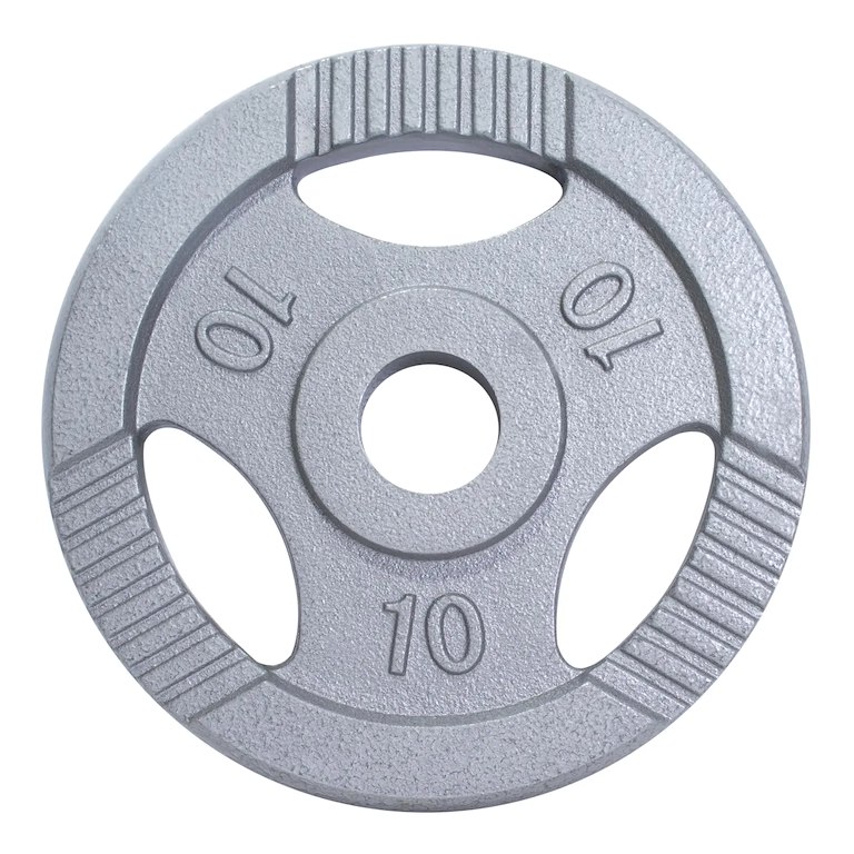 GORILLA SPORTS Disk 10kg 50mm sivi
Teg idealan za trening sa bučicama i šipkama po vašem izboru