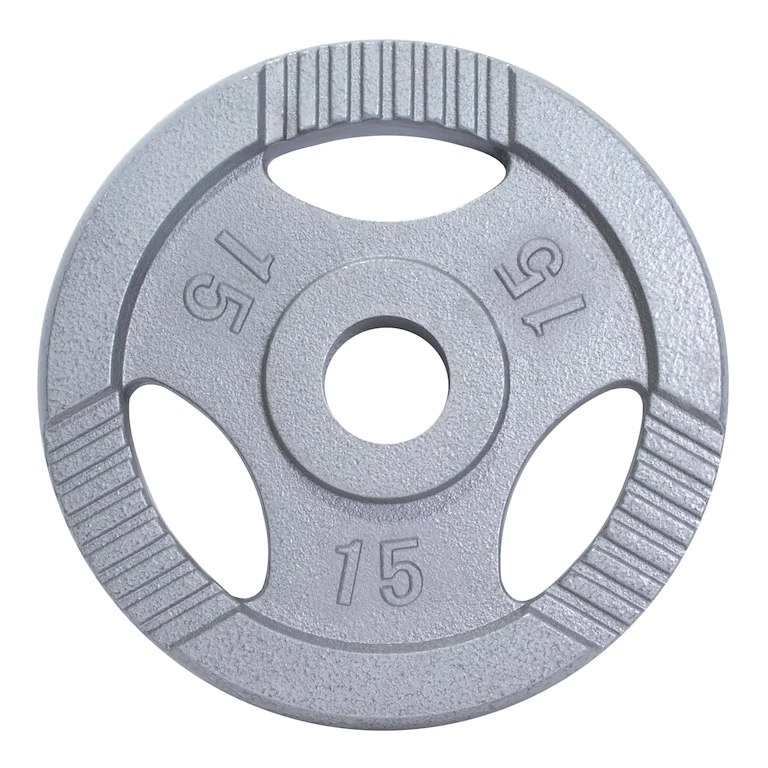 GORILLA SPORTS Disk 15kg 50mm sivi
Teg idealan za trening sa bučicama i šipkama po vašem izboru