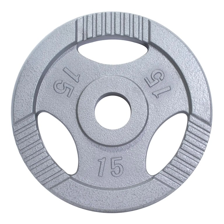 GORILLA SPORTS Disk 15kg 50mm sivi