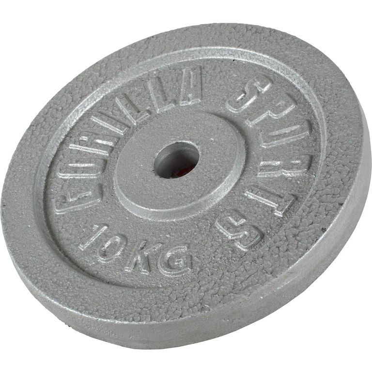 GORILLA SPORTS Teg od livenog gvožđa 10 kg srebrni