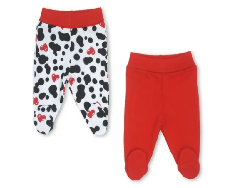 FIM BABY Pantalone za bebe sa papama Dezen 2/1 crvene