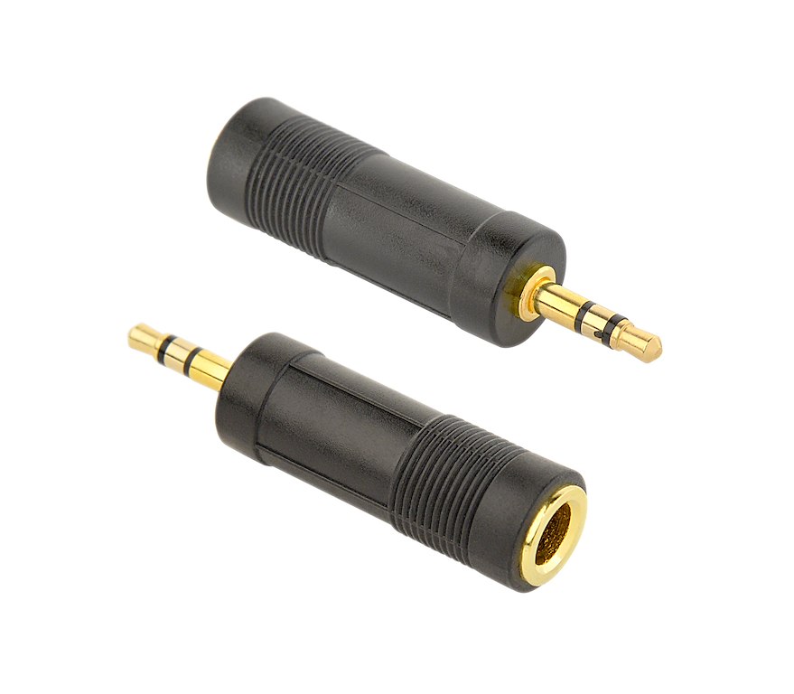 Gembird (A-6.35F-3.5M) adapter 3.5mm (muški) na 6.3mm (ženski) crni