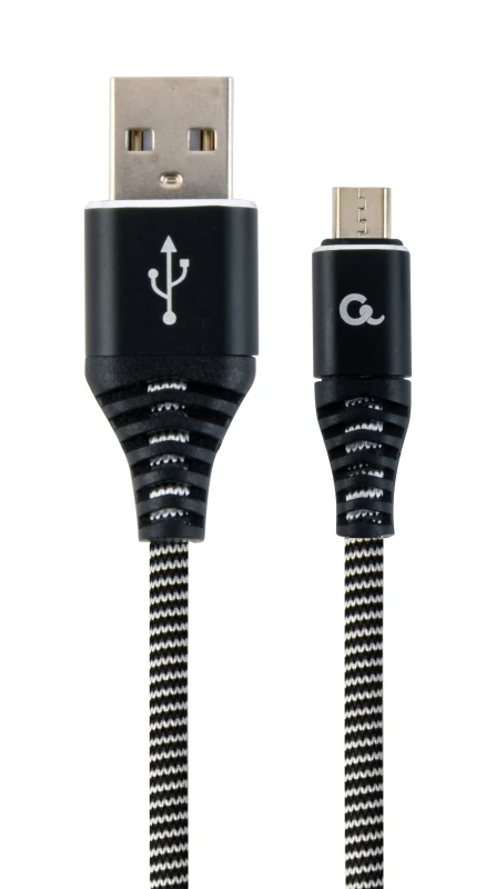 Gembird (CC-USB2B-AMmBM-1M-BW) kabl USB A (muški) na micro USB (muški) 1m crno-beli