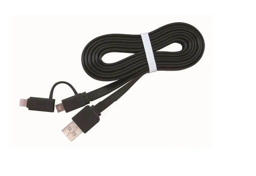 Gembird (CC-USB2-AMLM-1M) kabl USB 2.0 (muški) na micro USB (muški) + lightning (ženski) 1m crni