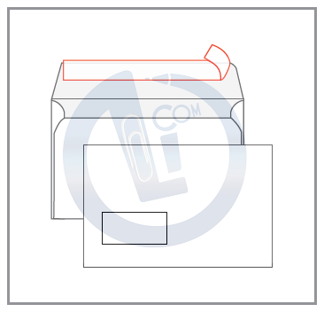 Koverta C5 bela samolepljiva levi prozor 162X229 90GR