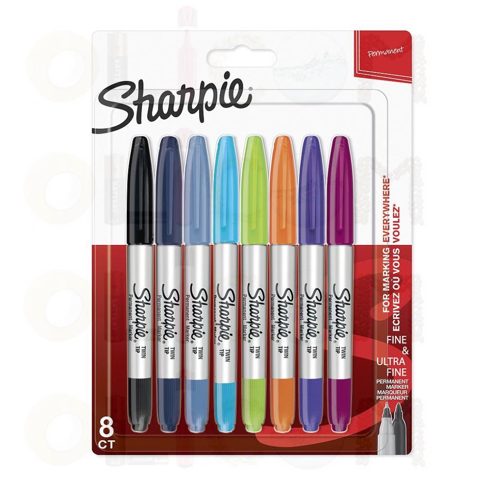 Markeri dupli Sharpie set markera TWIN TIP 8/1 blister