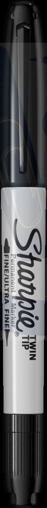 Permanentni marker Sharpie TWIN TIP crni 1/1