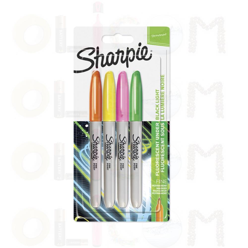 Sharpie set markera UV NEON 4/1