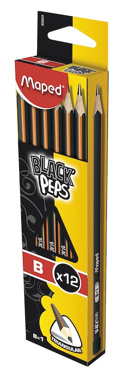 Grafitna olovka B Black Pep's B 1/12 Maped