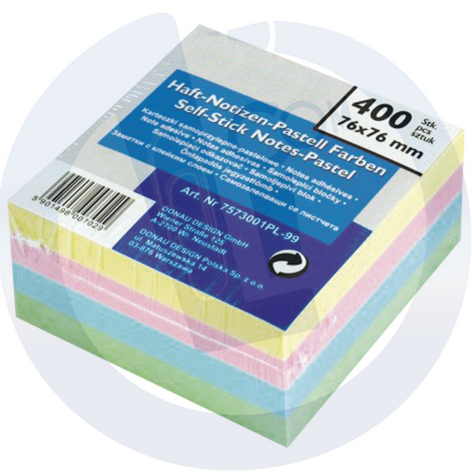 Post it kocka 76x76 pastel 400 lista