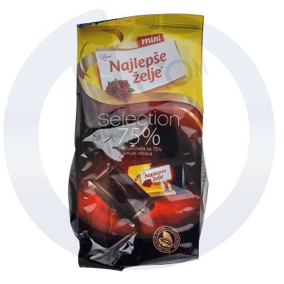Najlepše želje crna čokolada 150g mini