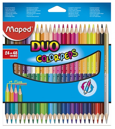 Drvene bojice DUO 24/48 Maped