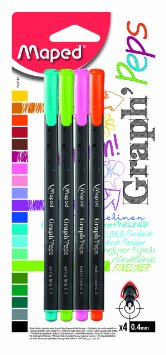 Fineliner Maped 1/4 blister Fancy