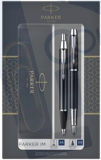 Parker set hemijska + naliv pero IM black CT