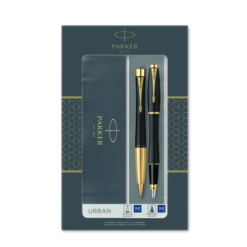 Parker set hemijska + naliv pero Urban Mat Black GTM