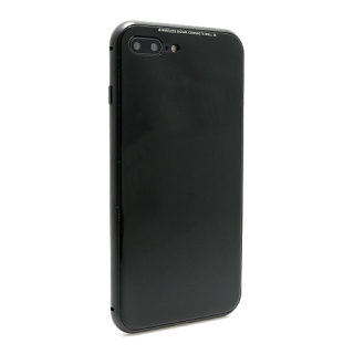 Futrola Magnetic Glass Frame za Iphone 7 Plus/Iphone 8 Plus crna