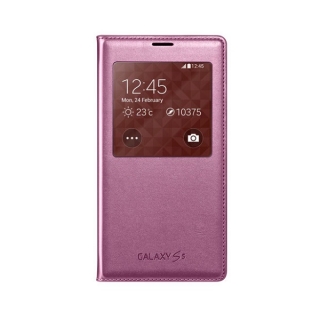 Samsung maska sa preklopom i prozorom S5 pink