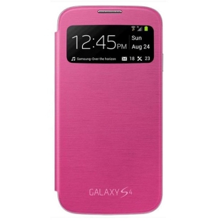 Samsung maska sa preklopom i prozorom S4 pink