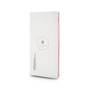 Power bank K103 20000mAh + bezicni punjac (WiFi) belo-roze