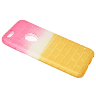 Futrola silikon BRICKS za Iphone 6G/ Iphone 6S pink-zuta
