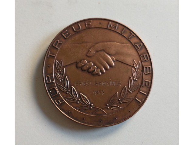 medalja FUR TREUE MITARBEIT 1973. Germany
