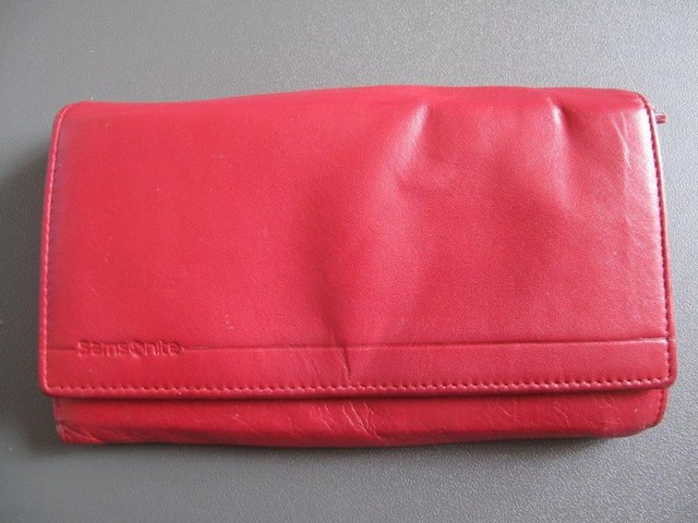SAMSONITE - ženski kožni novčanik u crvenoj boji