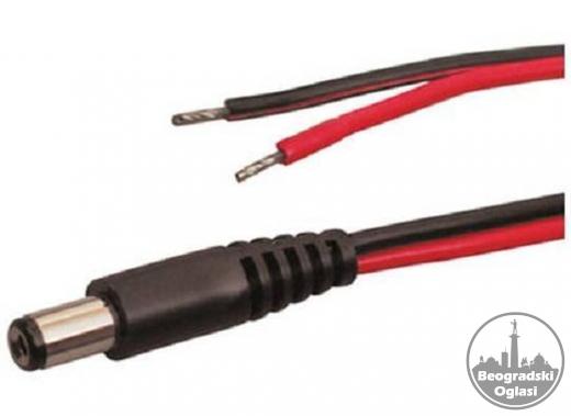 Kabl sa prikljuckom 5,5 mm za struju 12V 3A duzina kabla oko 1 m