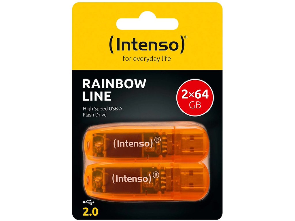 Intenso USB Disk 2.0-64GB/Rainbow, 2 kom