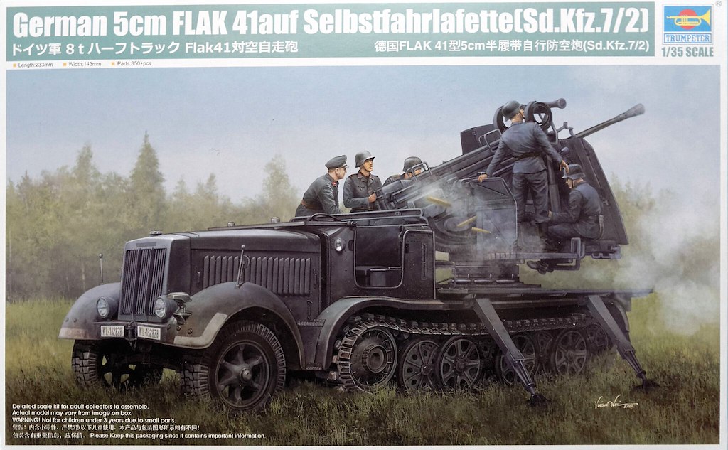 TRUMPETER 1/35 German 5cm FLAK 41 auf Selbstfahrlafette (Sd.Kfz. 7/2)
