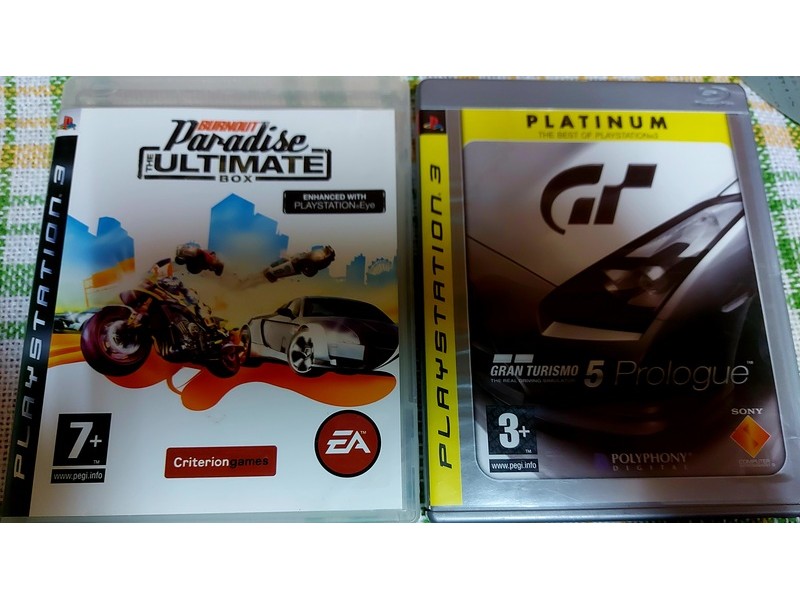 LOT 2 IGRICE ZA PS 3 VOZNJE- GRAN TURISMO 5+BURNOUT !