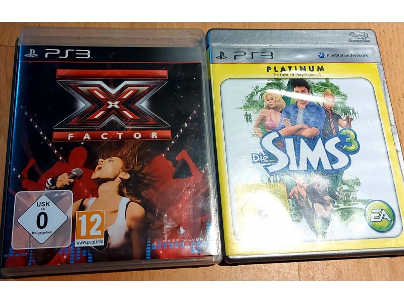 2 IGRICE ZA PS 3: SIMS 3+ X FACTOR!