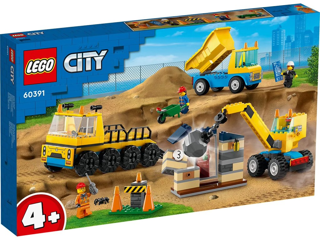 LEGO Građevinski kamioni i kran sa kuglom
