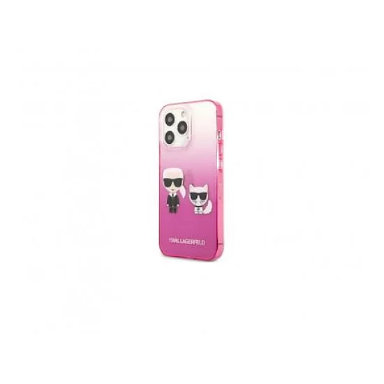 KARL LAGERFELD FUTROLA ZA IPHONE 13 PRO PINK KARL & CHOUPETTE HEAD GRADIENT CENA