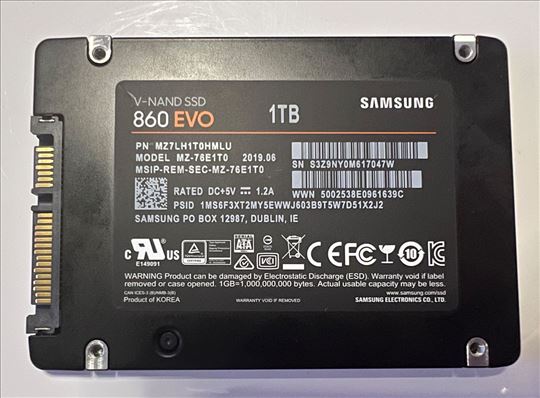 Samsung Evo 860 1TB KAO NOV
